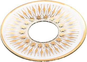 Wiedemann Glas-Kerzenmanschette (Tropfenfänger) Goldrand Weihnachten für Kerzen bis Ø 25 mm