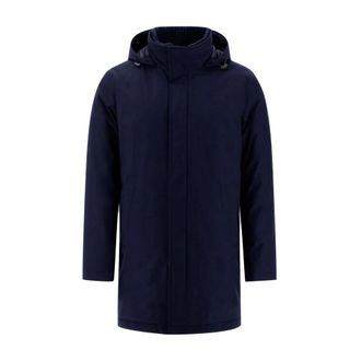 Herno Abnehmbare Kapuze technische Wolljacke - - Coats - Herren - Blau - M