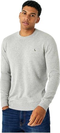 Jack Wills Seabourne Pullover f&uuml;r Herren, Rundhalsausschnitt (Helles Aschgrau meliert)