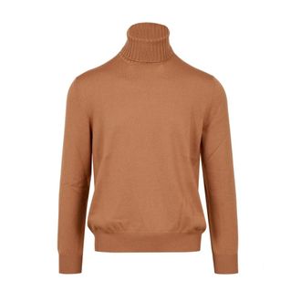 Gran Sasso Pullover mit V-Ausschnitt aus Baumwolle - - Knitwear - Herren - Braun - L