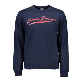 Plein Sport Blauer Langarm-Sweatshirt mit Druck - - Sport - Herren - Blau - M