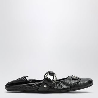 Balenciaga City Ballerinas schwarz aus Arena-Lammleder