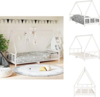 vidaXL Vidaxl - Cadre de lit pour enfants blanc 90x200 cm bois de pin massif - Lit Bébé - Lit Enfant - Cadre De Lit - Bois De Pin - Design Maison
