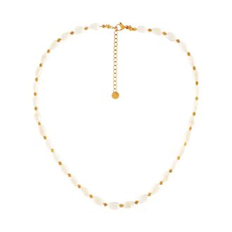 Dansk Copenhagen Femme, Accessoires, Jaune, Taille: ONE Size Joy Waterproof Short Multi Pearl & Ball Necklace