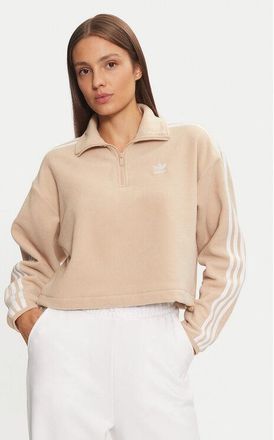 adidas Fleecejacke Polar Fleece 1/2 Zip IY7267 Beige Loose Fit