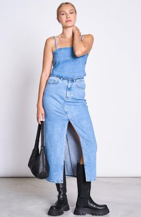 JAN 'N JUNE Damen vegan Denim Rock Luce Hellblau