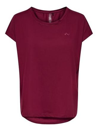Only Only Play Onpaubree SS Loose Training Tee-Opus T-Shirt pour Femme, Bordeaux, XL