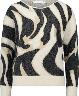 Betty&Co Strickpullover Damen mit Rippb&uuml;ndchen (1-tlg)