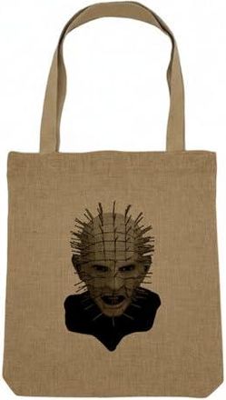 Fabulous Sac Shopping Tote Bag Aspect Lin - Diable Peur Monstre Halloween Film Horreur - Sac de Courses Toile Epaisse 360g Beige Naturel Cabas Port&eacute; Epaule Sol