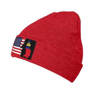 Generic Tricoté Bonnet Carte Topographique Et Amérique Respirant Tricoter Chapeau Extensible Beanie Hats pour Adultes Cyclisme Ski