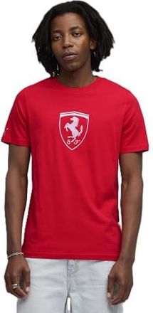 Puma T-Shirt à écusson Ton sur Ton Sportswear Scuderia Ferrari Homme L, Rosso Corsa Red