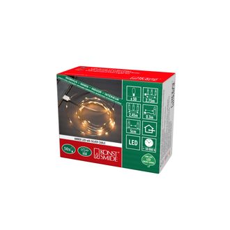 Konstsmide Micro LED Lichterkette mit USB Anschluss, Silber, NULL, 50 bernsteinfarbene Dioden, silberfarbenes Kabel - 1770-890