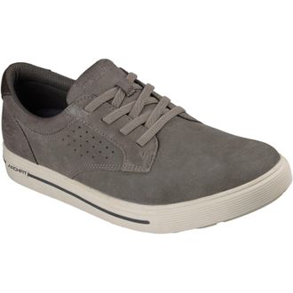 Skechers Arch Fit Solano 2.0 Rey Leder Herren Graue Schn&uuml;rschuhe