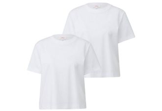 s.Oliver T-Shirt mit &uuml;berschnittenen Schultern (Set, 2-tlg., 2er Pack) Rundhals-Ausschnitt, kurzarm