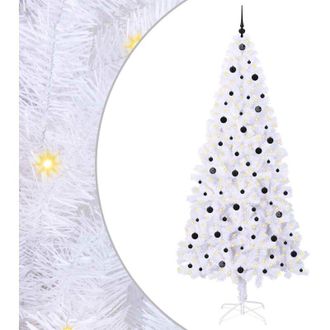 vidaXL K&uuml;nstlicher Weihnachtsbaum Wei&szlig; 240 cm PVC und Stahl vidaXL