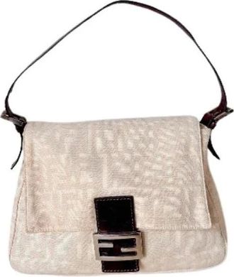 Fendi Pre-owned Mamma Baguette - Femme - Pre-owned - Beige - Taille: ONE Size