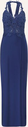 SUDDENLY Princess Abendkleid Im Materialmix Mit Spitze Und Cut-Out blau