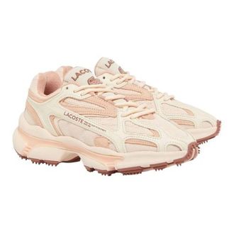 Lacoste L003 2K24 Sneaker f&uuml;r Damen, Wildleder, Klobiger Absatz (Pink)