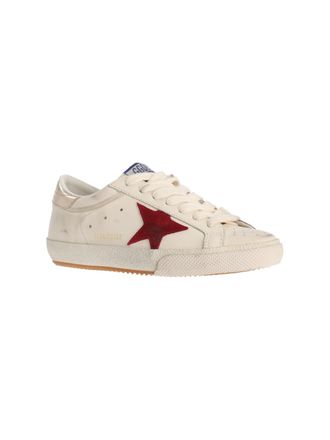 Golden Goose Mens Star-Patch Leather Sneaker White Cow