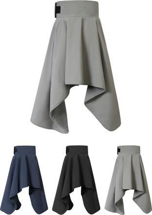 Covalliero Damen Thermoreitrock - Winterrock mit Klett- & Reißverschluss - Warmer Reitrock - atmungsaktiv & wasserdicht - Langer Rock für Herbst & Winter - Steel