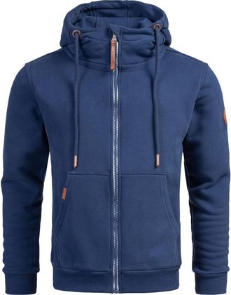 Alessandro Salvarini Sweatjacke ALESSANDRO SALVARINI ASGeenio, Herren, Gr. XXXL (58), blau, Obermaterial: 65% Baumwolle, 35% Polyester, Sweatjacken Sweatjacke, mit hohem K