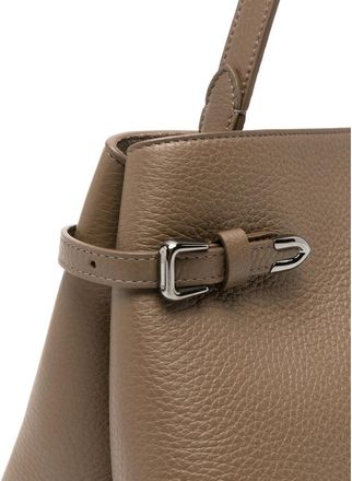 Brunello Cucinelli Pebbled Calf Leather Tote Bag - Brown