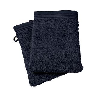Univers D&eacute;cor Lot de 2 Gants de Toilette &eacute;ponge Spa 15 x 21 cm / 400 GR/m&sup2; (Bleu Nuit, Lot de 2 Gants de Toilette Spa 15 x 21 cm)