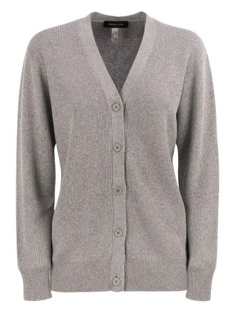 Fabiana Filippi cardigan c&ocirc;tel&eacute; &agrave; col v - Gris