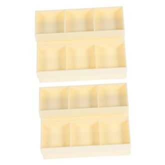 Cabilock 2 Stück Mini -Obst- und Gemüseregal puppenhaus winzige Möbel Mini Möbelmodell Beige