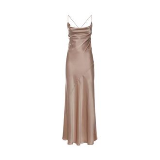 Pinko Pinko, Femme, Robes, Beige, Taille: 38 FR Long Slip Dress