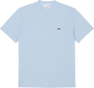 Lacoste Homme, Tops, Bleu, Taille: M T-shirt Piqu&eacute; en Coton Lourd et Lin