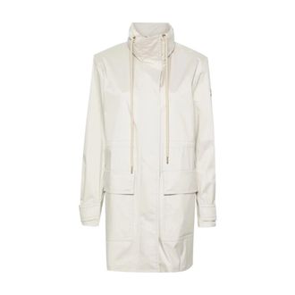 Moncler Hellbeige Parka-Jacke mit Tunnelzug in der Taille - - Coats - Damen - Beige - M