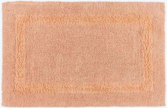 Homescapes Premium Badematte apricot, Badvorleger 50x80 cm, Badteppich Baumwolle mit Wende-Design