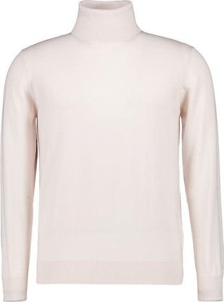 Boggi Milano Herren Pullover wei&szlig; Merinowolle unifarben