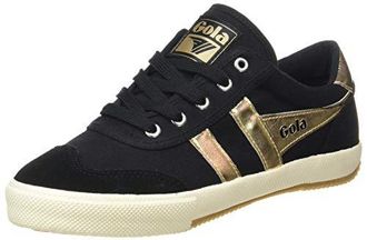 Gola Femme Badminton Sneaker, Black/Gold, 41 EU