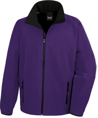 Result Ergebnis Kern Mens Druckbare Softshell Jacke - 7 Farben / - Purple / Black - 3XL
