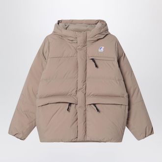 K-Way P. Le Vrai 4.0 Aurele Heavy Warm Jacke in Beige Taupe