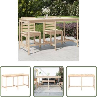 vidaXL vidaXL Massivholz Tisch - Gartentisch 203,5x90x110 cm Massivholz Kiefer