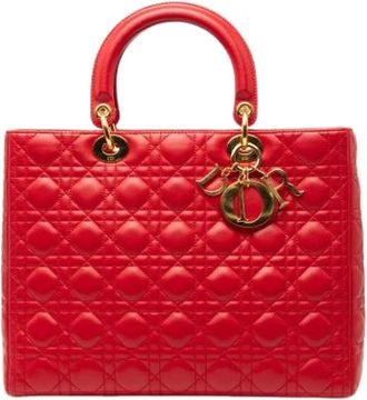 Dior Sac &agrave; main Lady Pre-owned - Femme - Pre-owned - Rouge - Taille: ONE Size