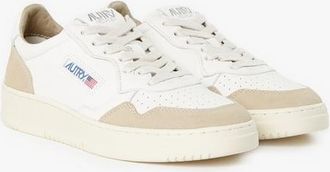 Autry bi -materielle Turnschuhe in gemischtem Leder - weiß