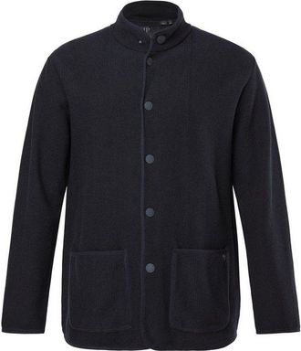 JP1880 Poloshirt Stricksakko FLEXNAMIC Stehkragen Druckkn&ouml;pfe