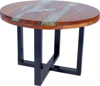 vidaXL Table basse Teck Résine 60 cm