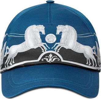 Versace casquette à imprimé graphique - Bleu