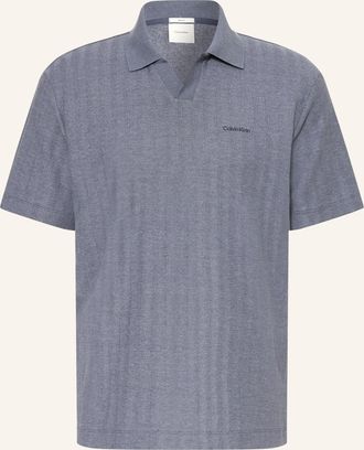 Calvin Klein Piqu&eacute;-Poloshirt Easy Fit blau