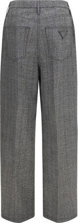 Prada Wool Moulin&eacute; Trousers - Gray