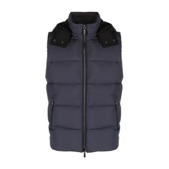 Moorer Gepolsterte Weste mit hohem Kragen - - Jackets - Herren - Blau - XL