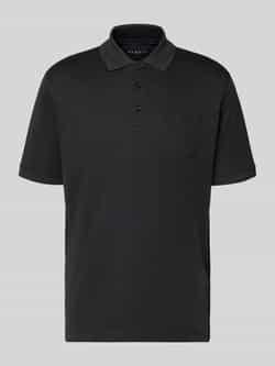 Bugatti Regular Fit Poloshirt mit Brusttasche und Label-Stitching