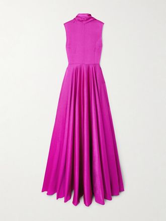 Solace London Emelia Robe Aus Geh&auml;mmertem Satin - Pink