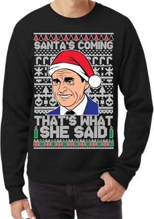 Generic Pull de Noël laid pour homme, sweatshirts de Noël pour hommes, drôle, pull de Noël pour homme, avec impression 3D, décontracté, pull dhiver amusant po