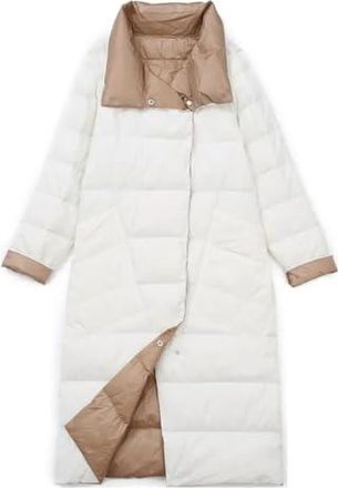 Generic Doudoune Longue Pour Femmes Double Face &Eacute;paisse Et Chaude En Plumes Manteaux L&eacute;gers R&eacute;versibles